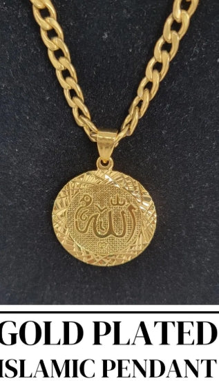Gold Allah Pendant Necklace, Islamic Jewelry, Arabic Calligraphy – My ...